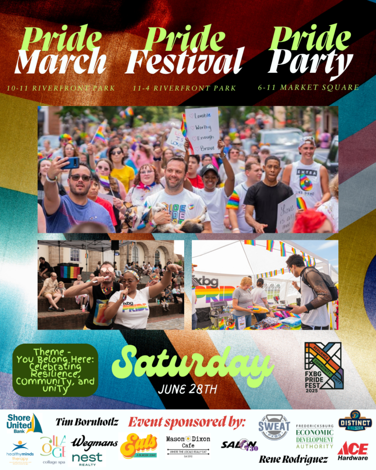 FXBG PRIDE March, Festival and Afterparty 2025 – Fredericksburg Pride