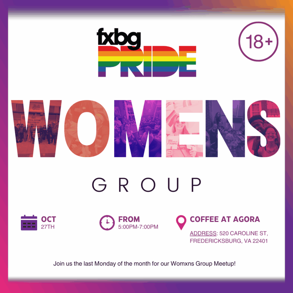 Womxns Meetup – Coffee at Agora – Fredericksburg Pride